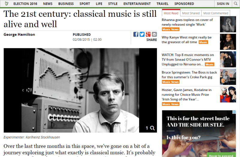Bill Zuckerman: The Reasons Why Classical Music Is Believed To Be On A ...