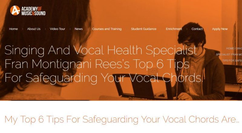 The Smart Singers' Guide To Sustaining The Health Of Your Vocal Chords ...